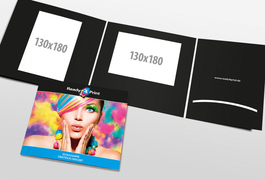 Schul- und Kindergartenfotomappe dreiteilig geklebt | Ready4Print